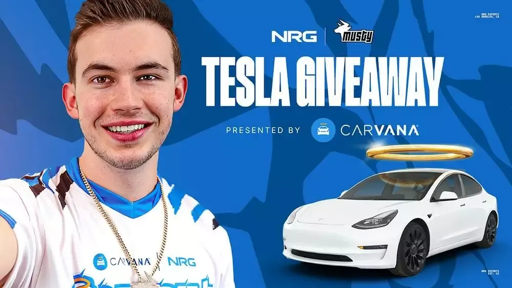 Carvana Sponsors the NRG x Musty Tesla Giveaway - The Esports Advocate
